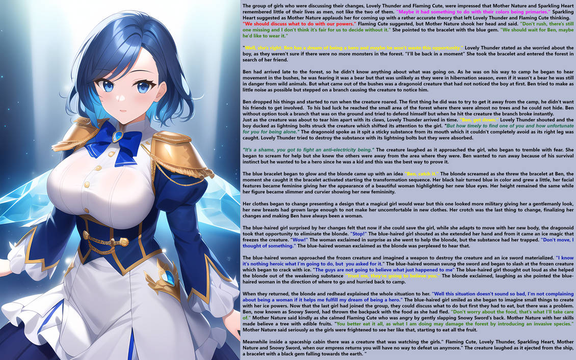 Tg Caption Blue Magical Girl By Dannyblues24 On Deviantart