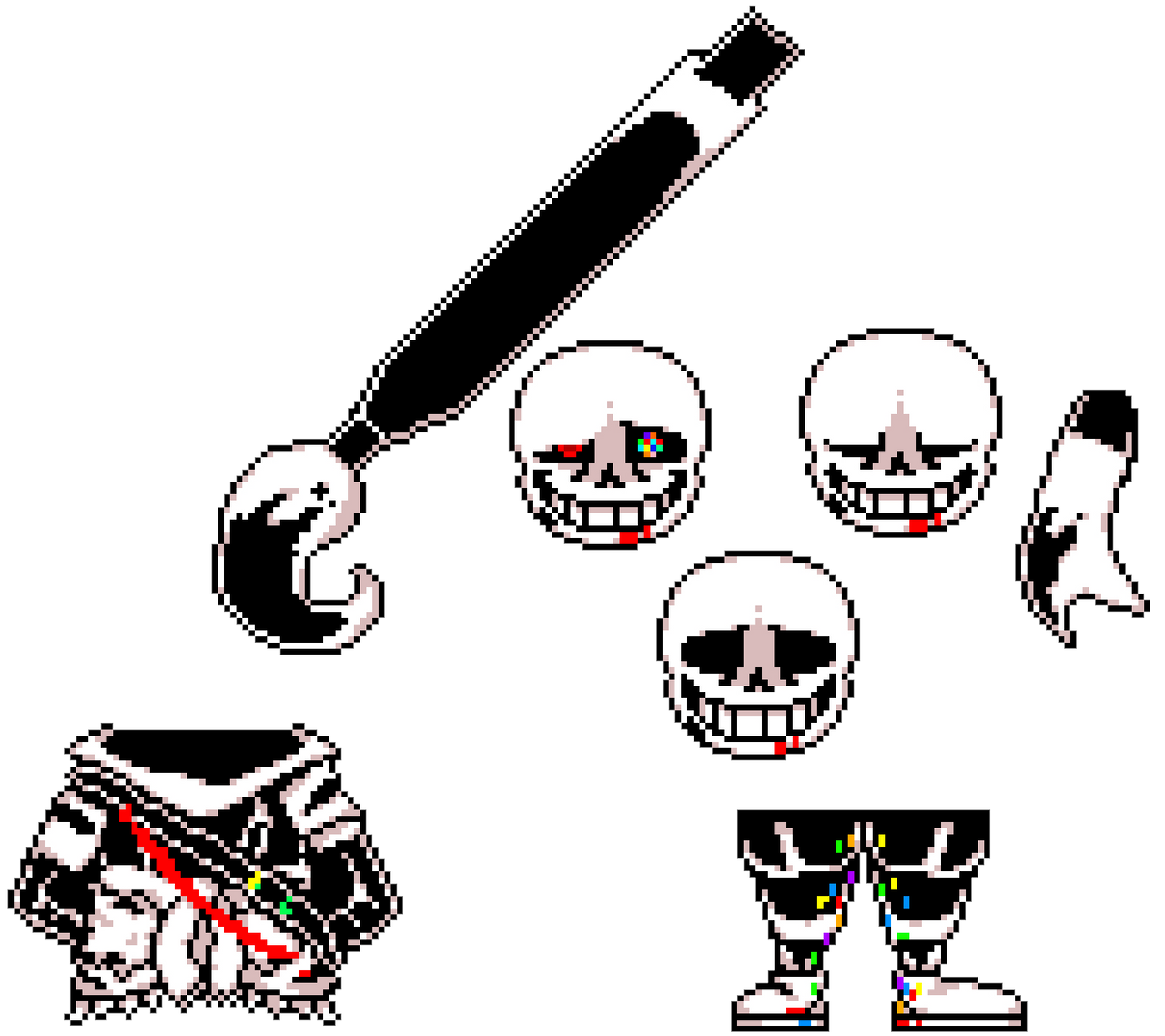 Ink sans sprite sheet phase 3 by Ayron83 on DeviantArt Ink sans sprite sheet phase 3 by Ayron83 on DeviantArt