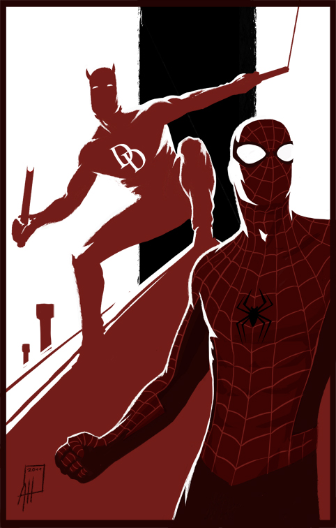 Spider-Man Daredevil Teamup by deralbi on DeviantArt Spider-Man Daredevil Teamup by deralbi on DeviantArt