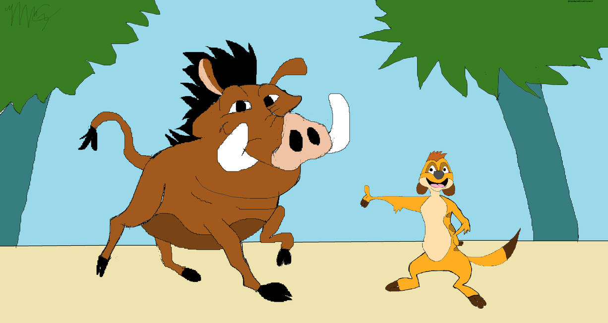 Toon June Day 12 Timon And Pumbaa By Boxmazimlg On Deviantart