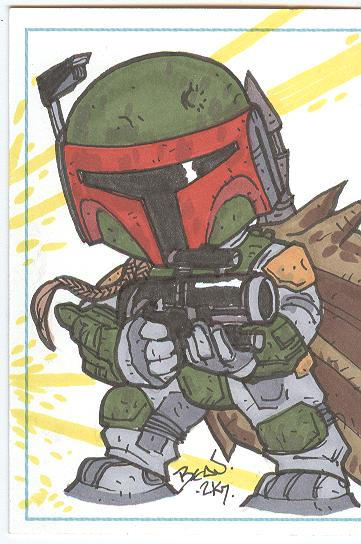how to draw chibi boba fett