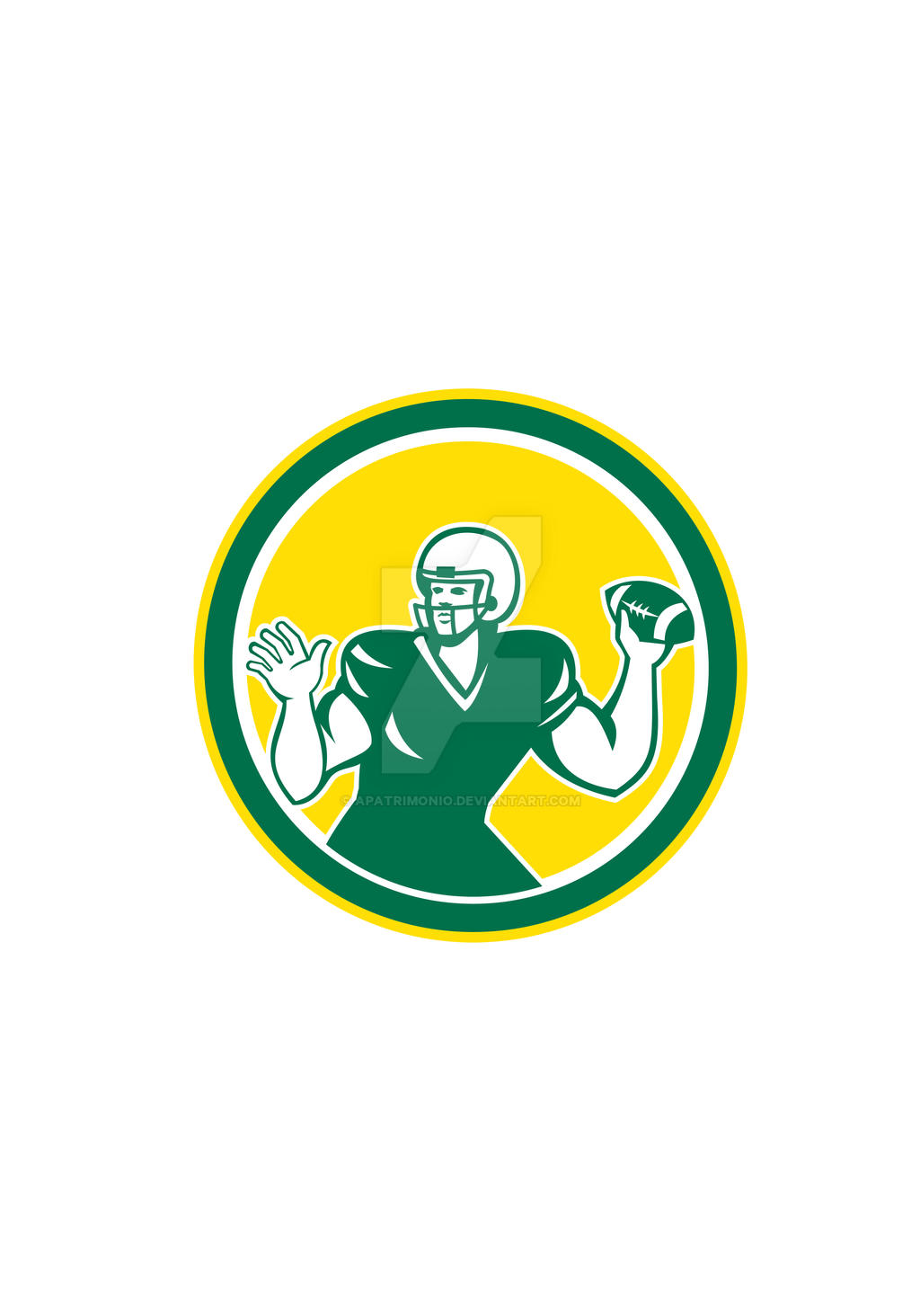 American Football Quarterback QB Circle Retro by apatrimonio on DeviantArt American Football Quarterback QB Circle Retro by apatrimonio on DeviantArt