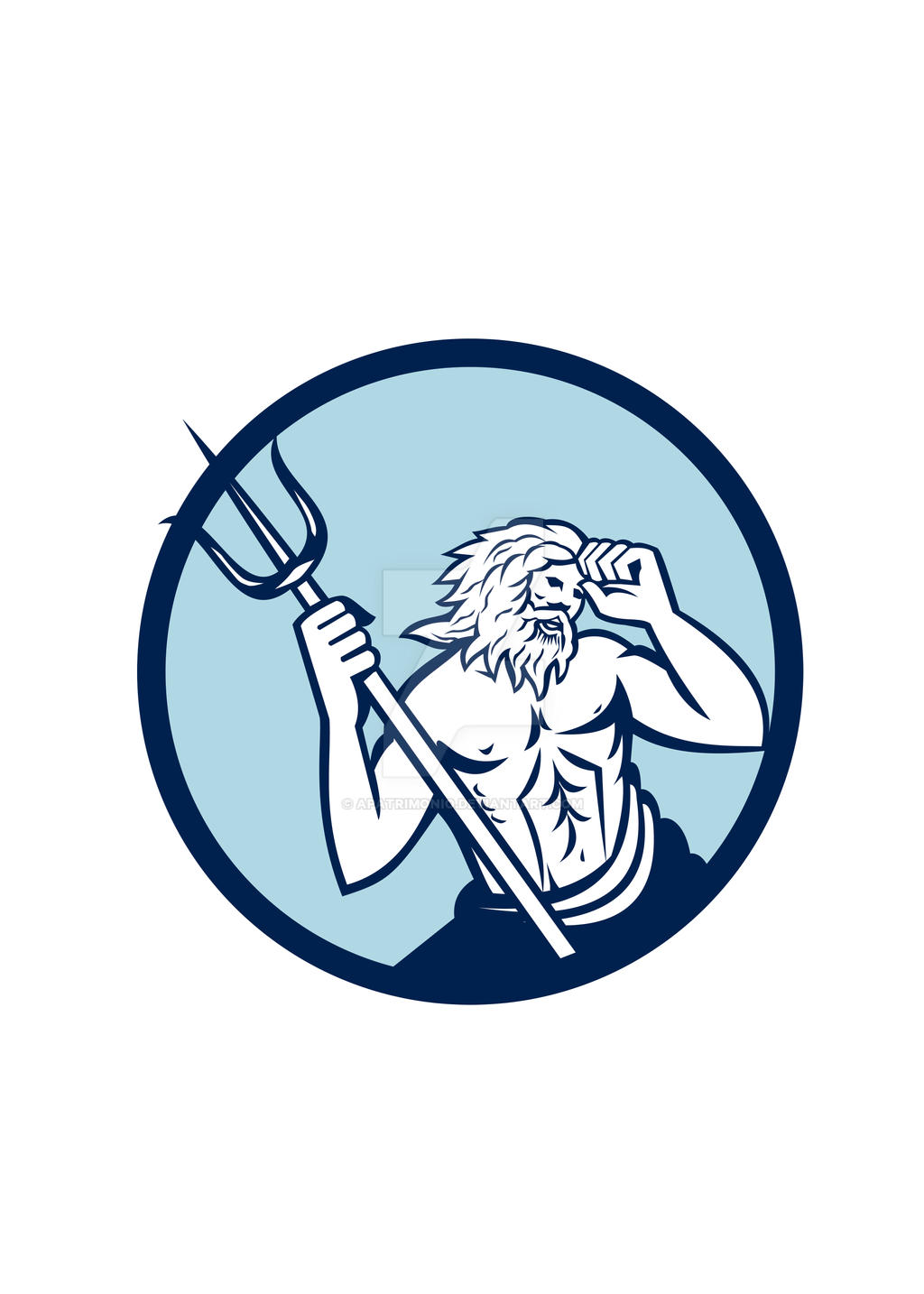 Poseidon Trident Circle Retro by apatrimonio on DeviantArt Poseidon Trident Circle Retro by apatrimonio on DeviantArt