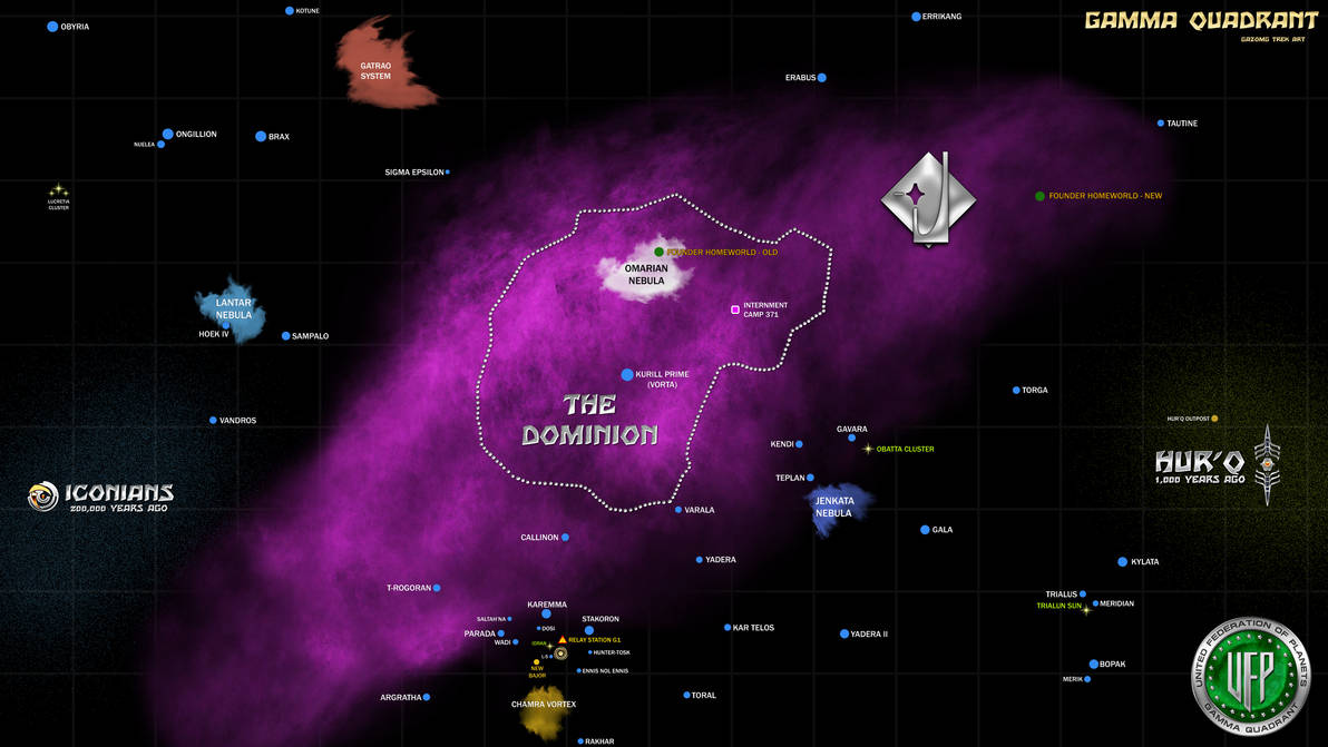 Star Trek Gamma Quadrant Map Updated By Gazomg On Deviantart