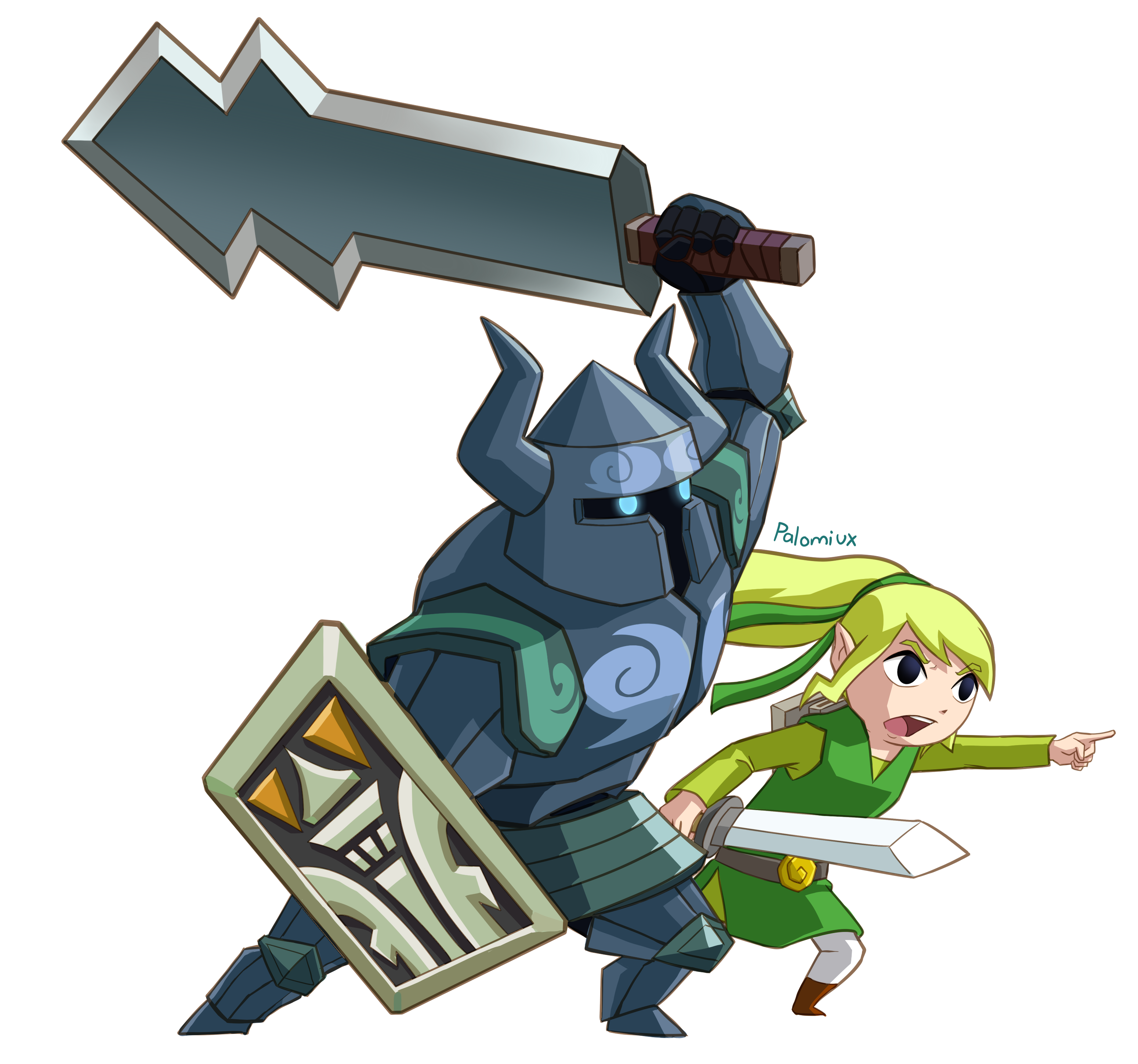 Spirit Tracks Link X Zelda