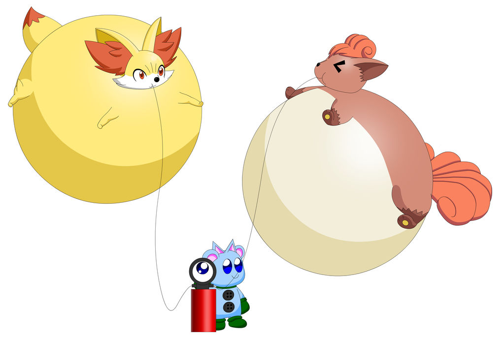 Fennekin And Vulpix Inflated By Estelarbunny On Deviantart