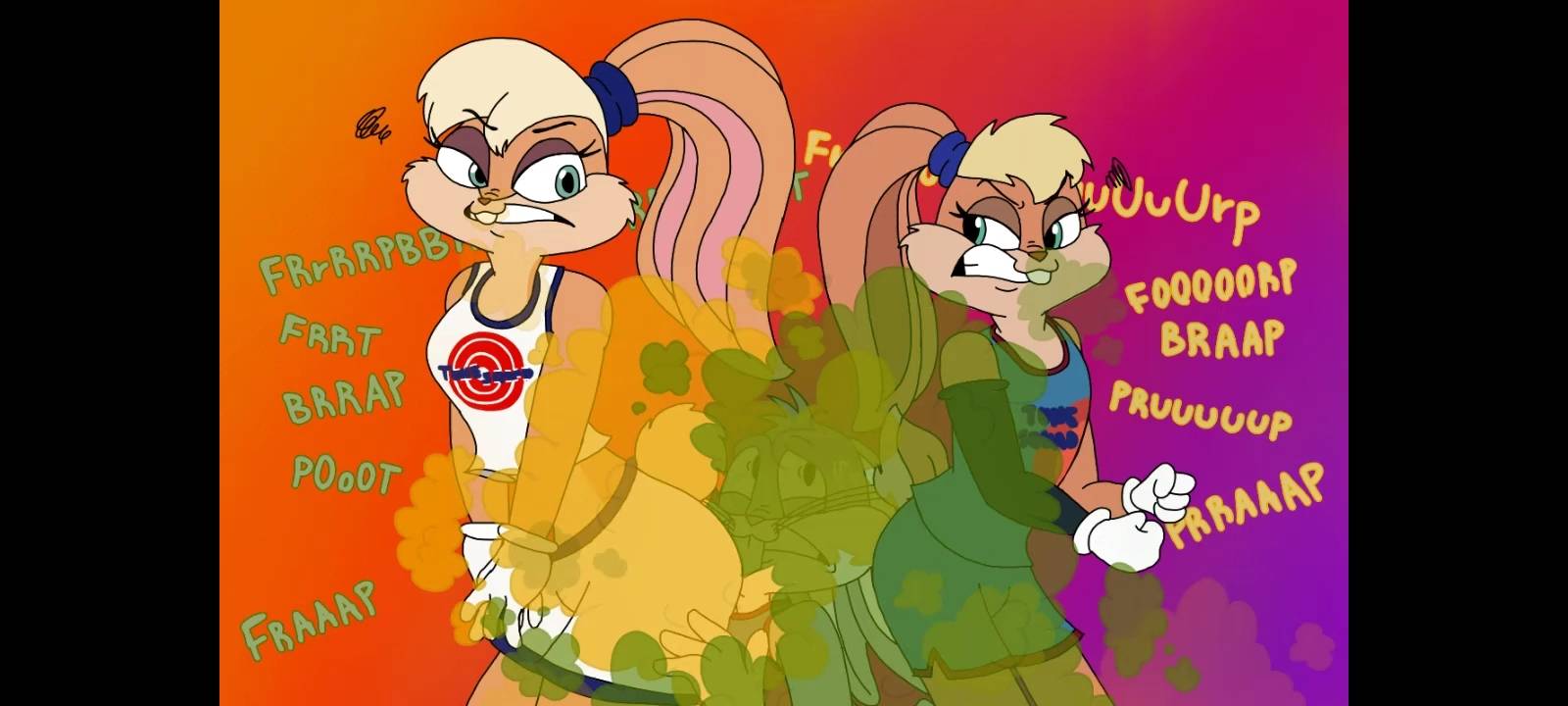 2 Lola Bunnies Farting On Bugs Bunny By Kingrene On Deviantart
