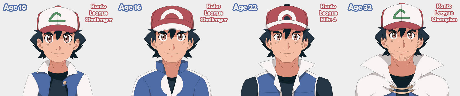 Ash Ketchum Age Progression By Pkmndowntheline On Deviantart