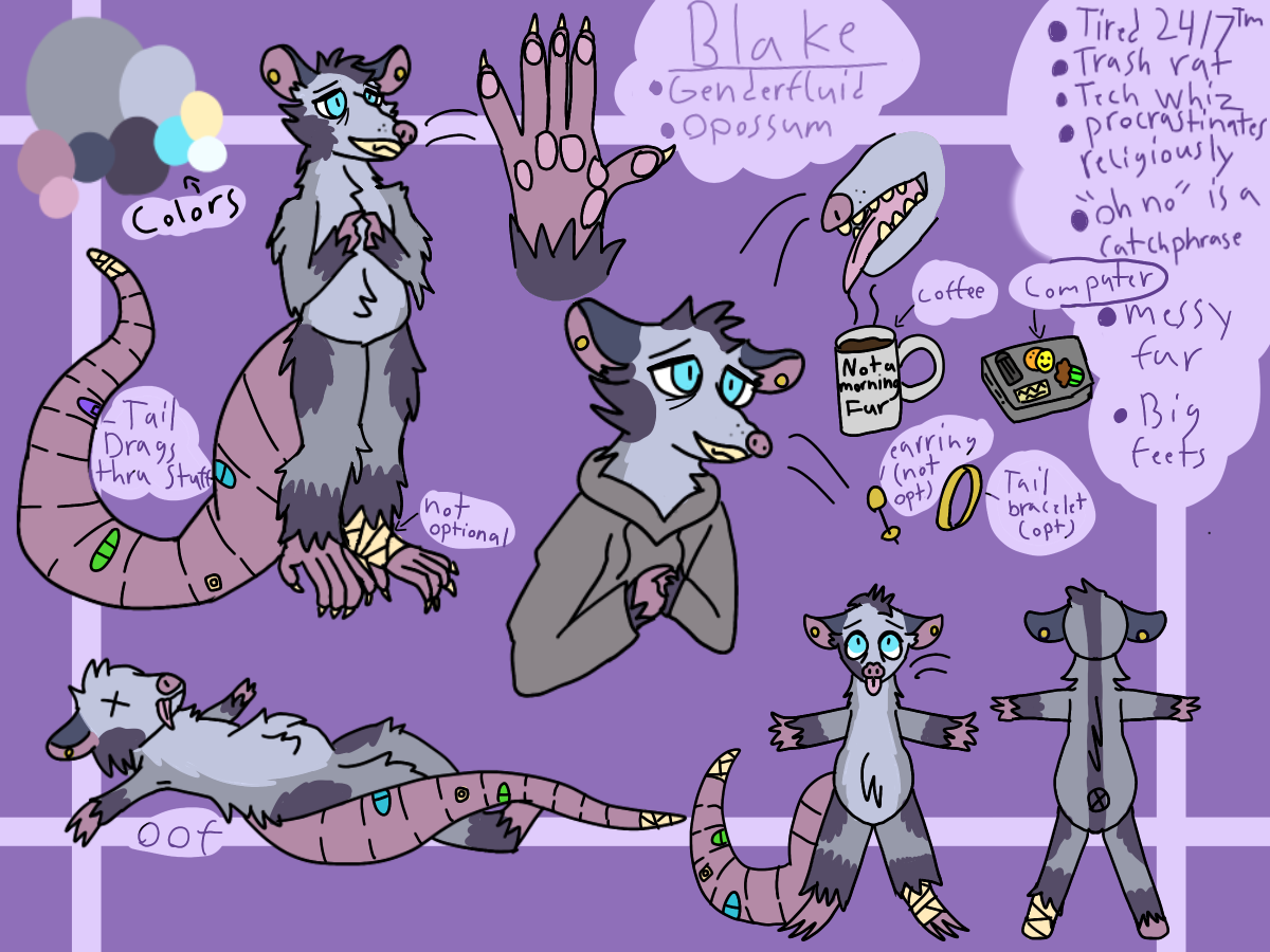 New Possum Oc By Wafflestew On Deviantart