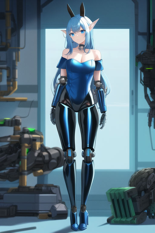 Long Blue Hair Blue Eyes Wearing Off Shoulder La By Varm209 On Deviantart