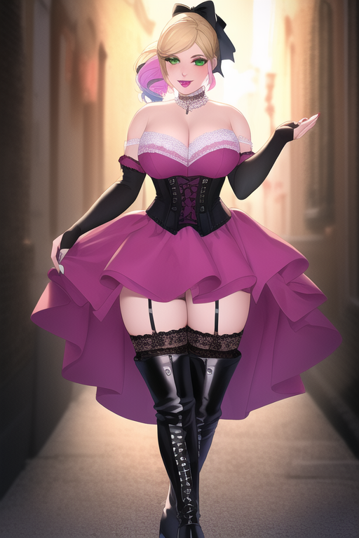Woman Wearing Goth Floral Dress With Corset Bodice By Varm209 On Deviantart