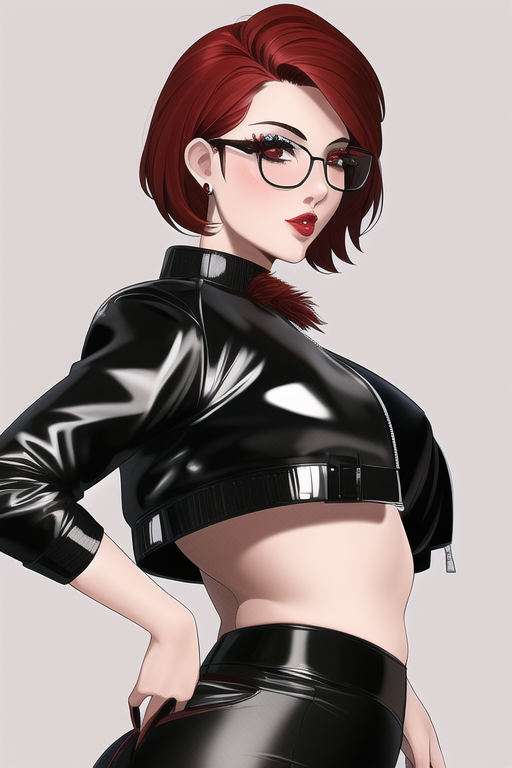 Sexy Pinup Girl With Short Red Hair Glasses Wea By Varm209 On Deviantart