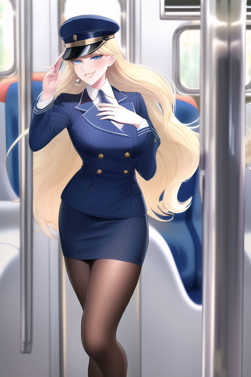 Long Blonde Hair Blue Eyes Conductor Uniform Re By Varm209 On Deviantart