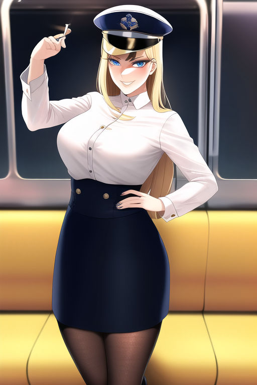Long Blonde Hair Blue Eyes Conductor Uniform Re By Varm209 On Deviantart