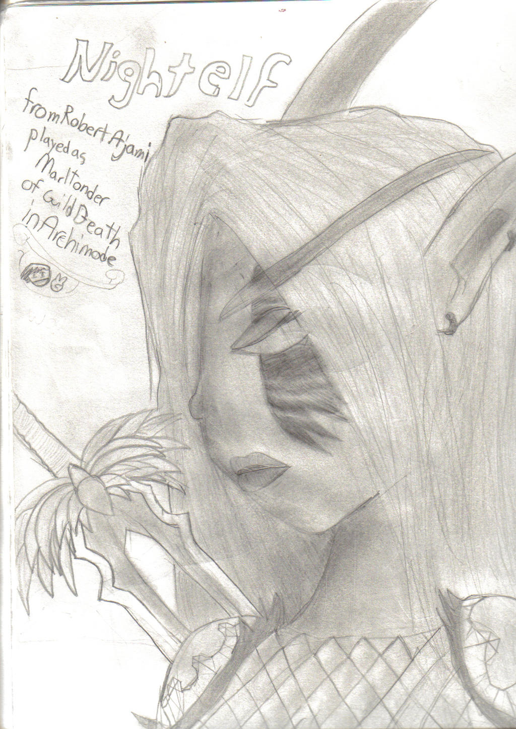 My Night Elf Drawing By Marltonder On Deviantart