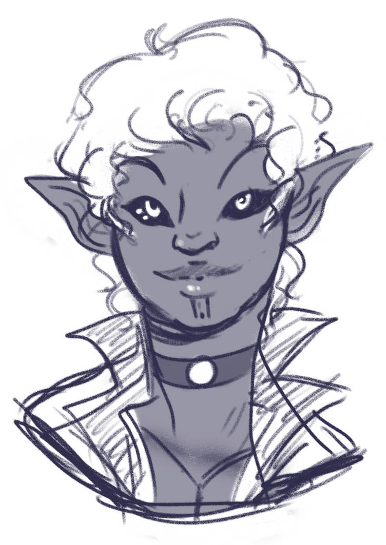 Dark Elf Sketch By Fannanmanshury On Deviantart