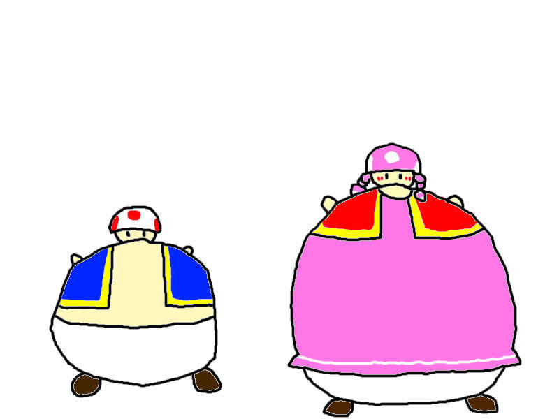 Req Inflated Toad And Toadette By Spoderlink On Deviantart
