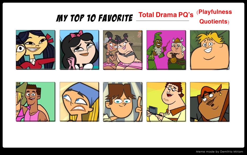 My Top Ten Favorite Total Drama Pqs By Valar77 On Deviantart