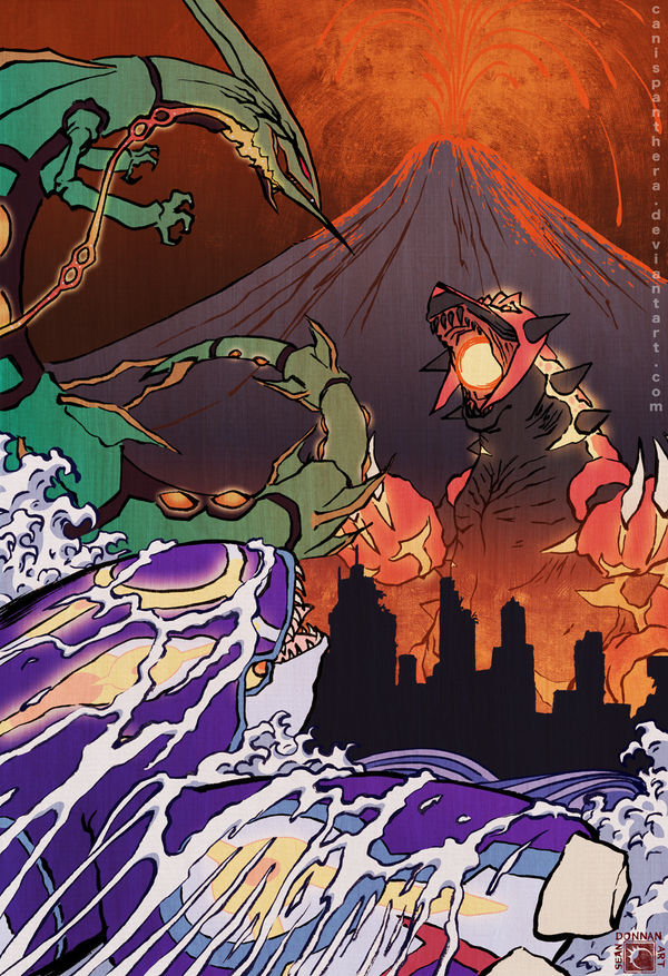 Clash Of The Kaiju By Seandonnanart On Deviantart