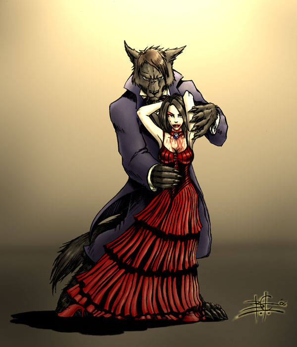 Werewolf And Vampire By Thebeardlyben On Deviantart