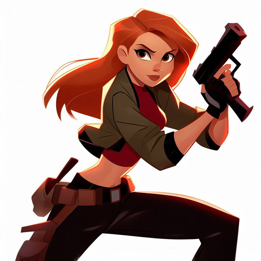 Kim Possible On Action By Mjproart On Deviantart