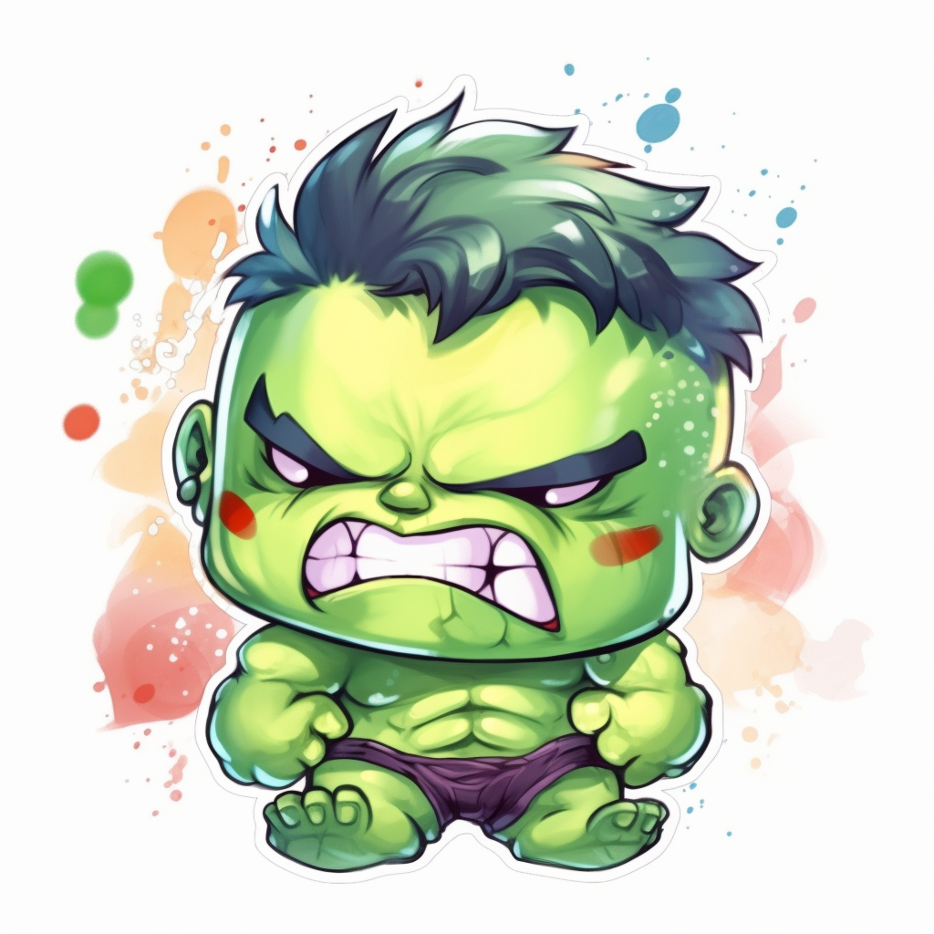 Hulk Chibi Whatsapp Sticker By Nebulaart93 On Deviantart