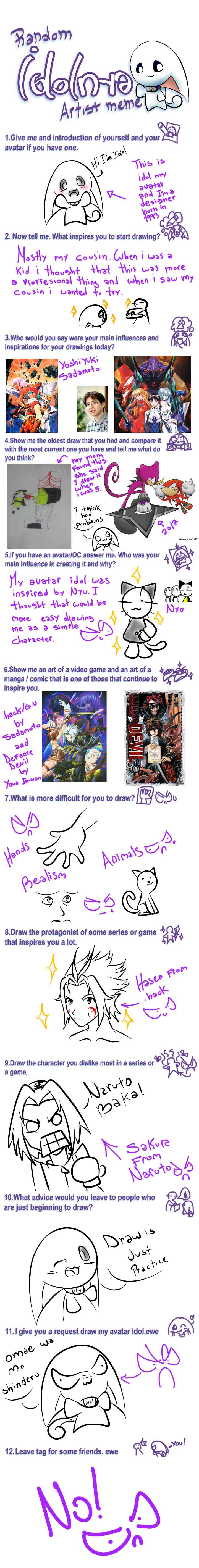 Random Idolnya Artist Meme By Idolnya By Idolnya On Deviantart