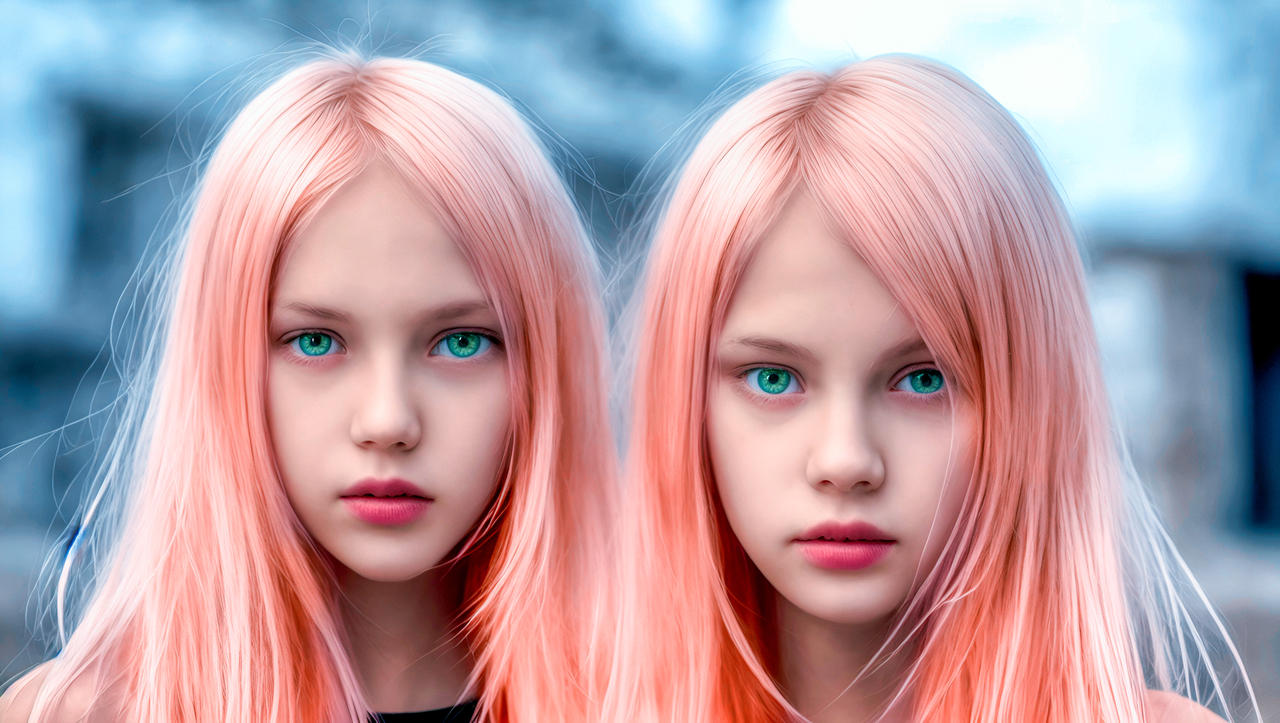 Ai Art Twins 2 By Isansar On Deviantart