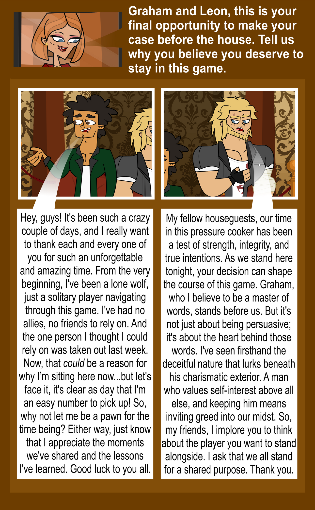 Total Eviction S4: Eviction Speeches Week 2 by TD-Reality on DeviantArt Total Eviction S4: Eviction Speeches Week 2 by TD-Reality on DeviantArt
