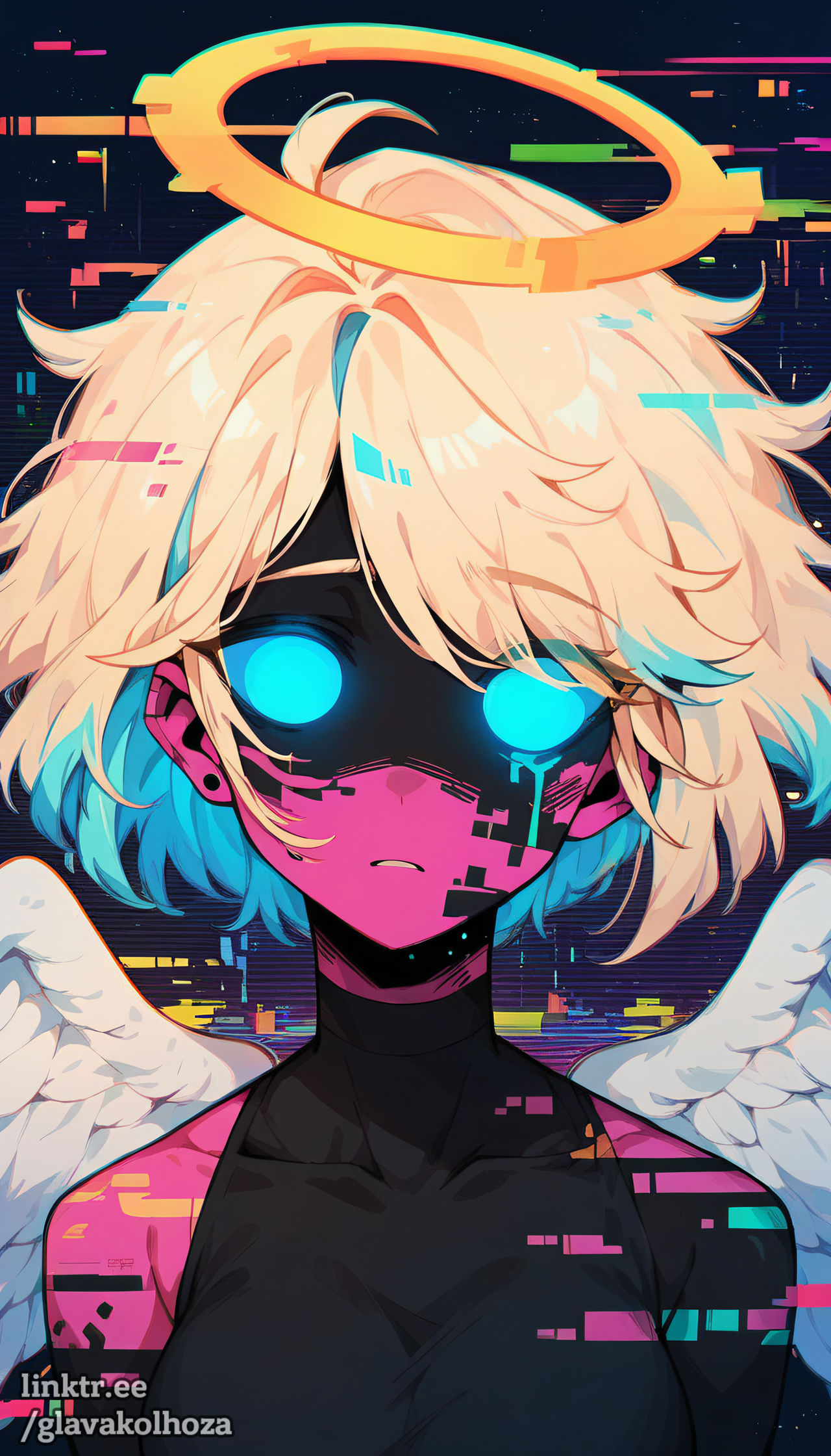 Glitchcore Angel Girl By Glavakolhoza On Deviantart