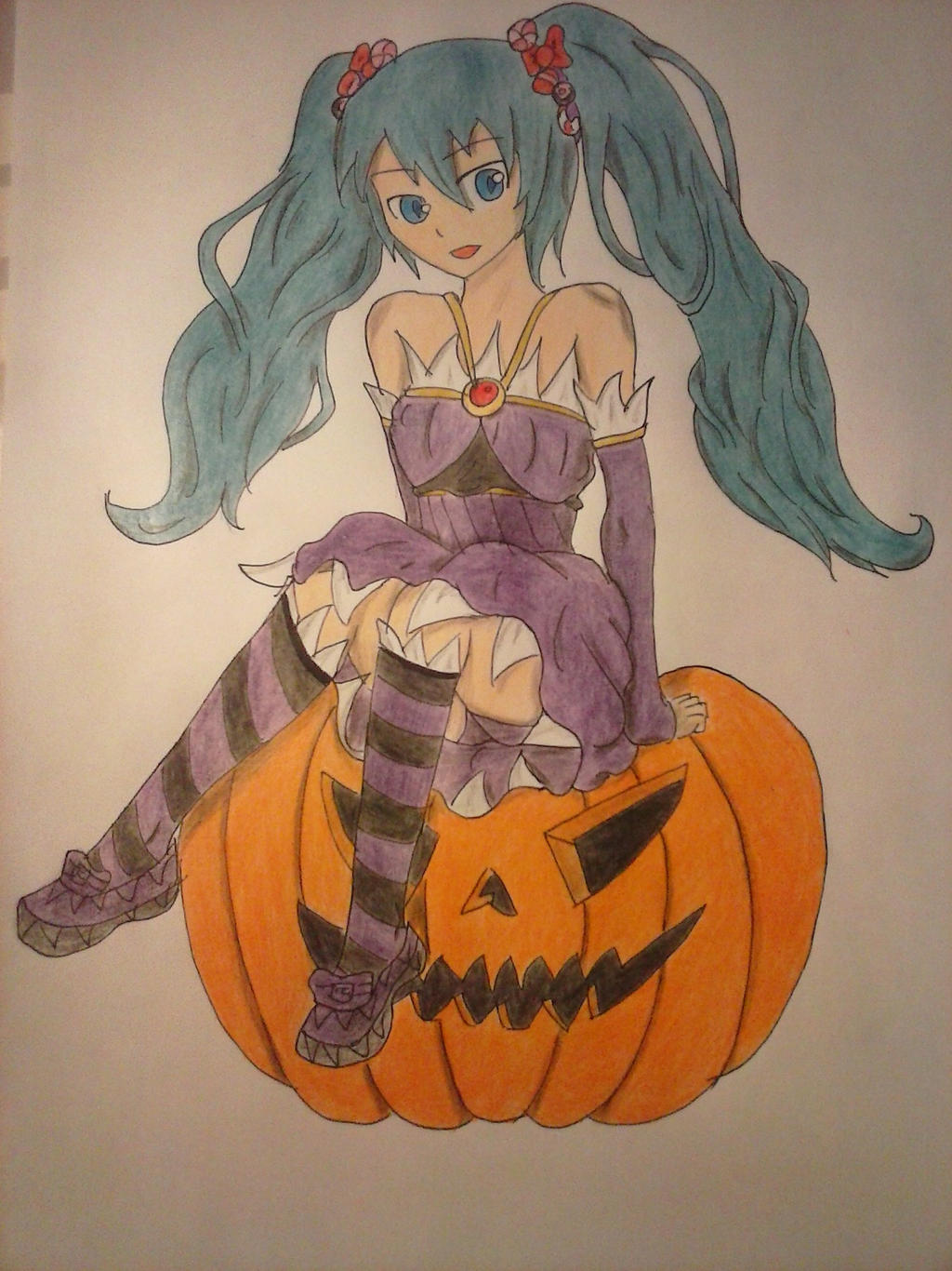 Hatsune Miku Halloween Version By Hikkoshi On Deviantart