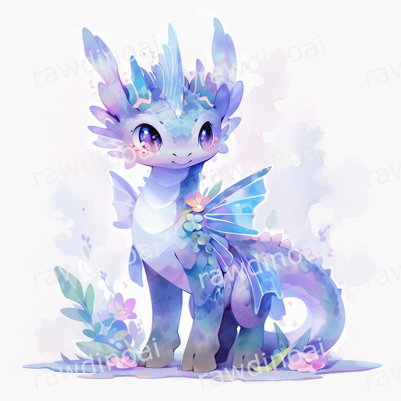 Cute Water Dragon Character 053 By Rawdinoai On Deviantart