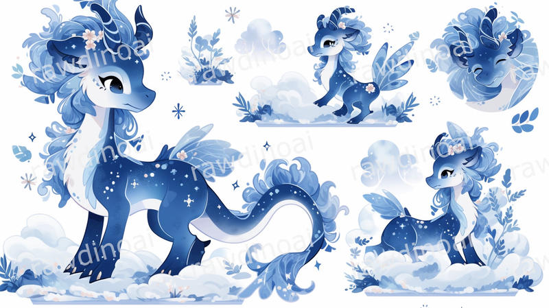 Cute Water Dragon Character 059 By Rawdinoai On Deviantart