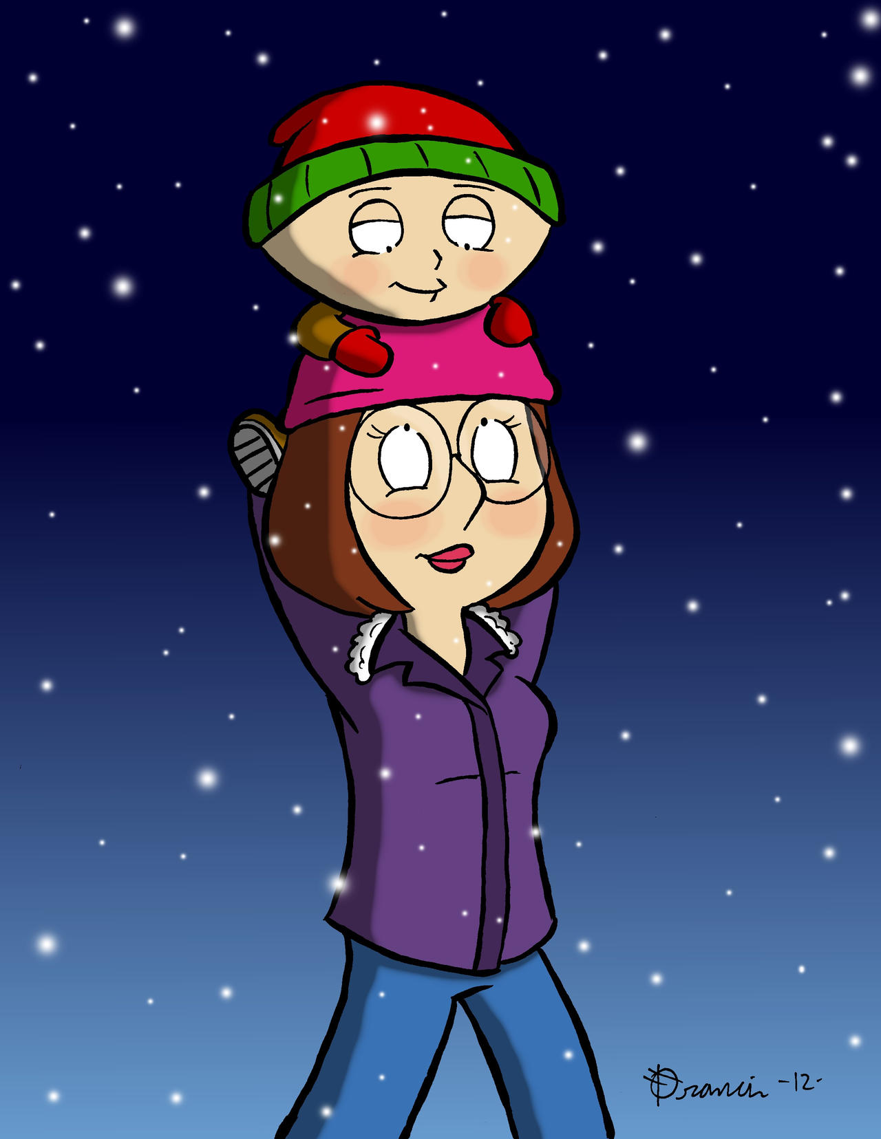 Meg And Stewie Under The Snow By Supersaf On Deviantart