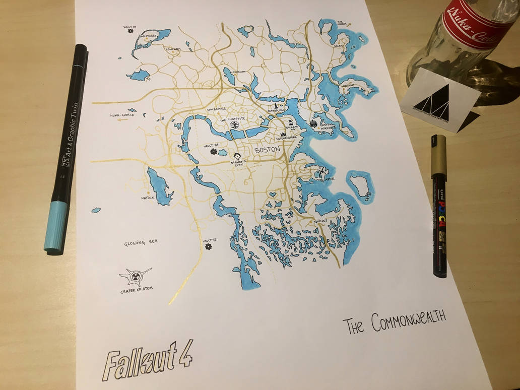 Fallout 4 - Commonwealth World Map by Mercury90 on DeviantArt Fallout 4 - Commonwealth World Map by Mercury90 on DeviantArt