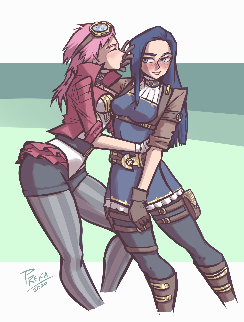 Vi And Caitlyn Commission By Preka666 On Deviantart