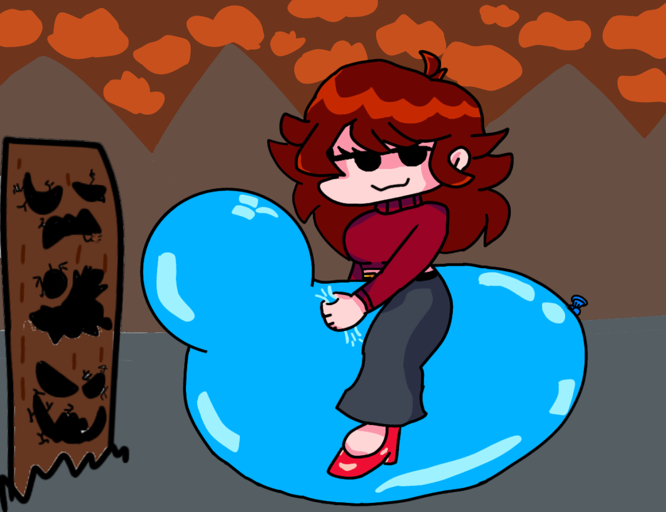 Faker Gf Riding A Blue Doll Balloon By Lecjur97 On Deviantart