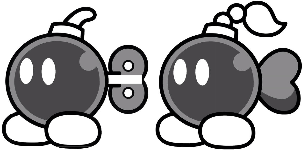 Paper Mario Basebob Omb And Bombette By Erbfgetfgbnbgf On Deviantart
