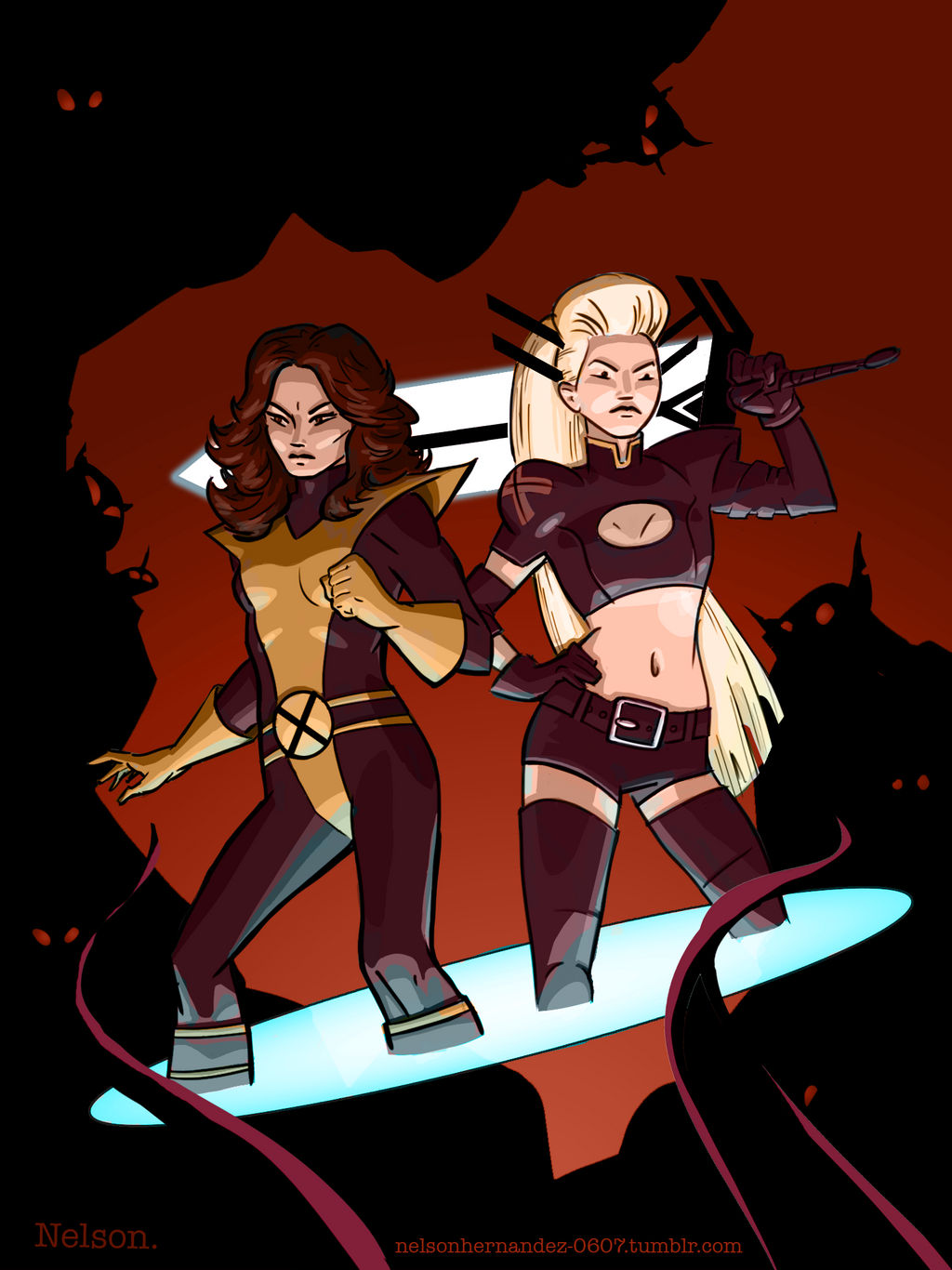 Kitty And Illyana By Nelsonhernandez On Deviantart