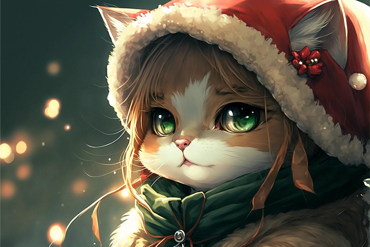 Christmas Cat Girl By Natekeith On Deviantart