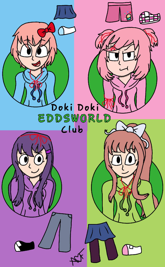 Doki Doki Eddsworld Club New Ddlc Au By Ailanilovesfnaf On Deviantart