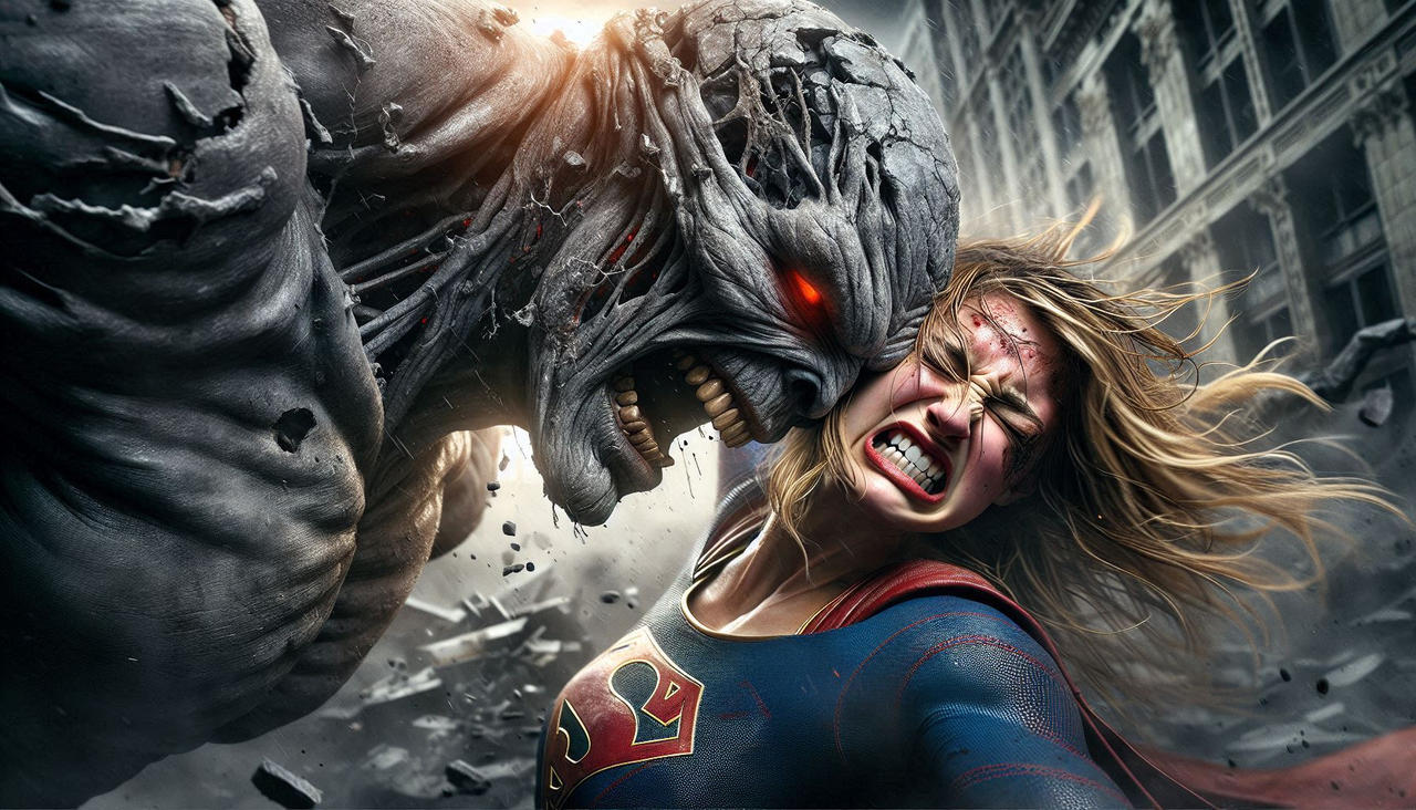 Headbutt Supergirl Vs Doomsday 15 By Murkasar On Deviantart