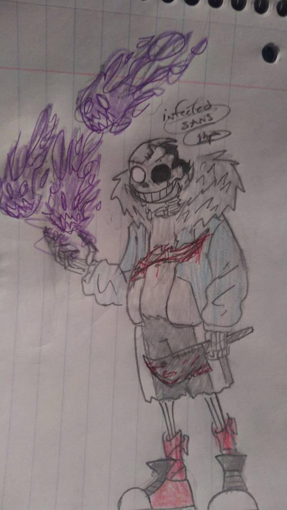 Infected sans by grimprim on DeviantArt Infected sans by grimprim on DeviantArt