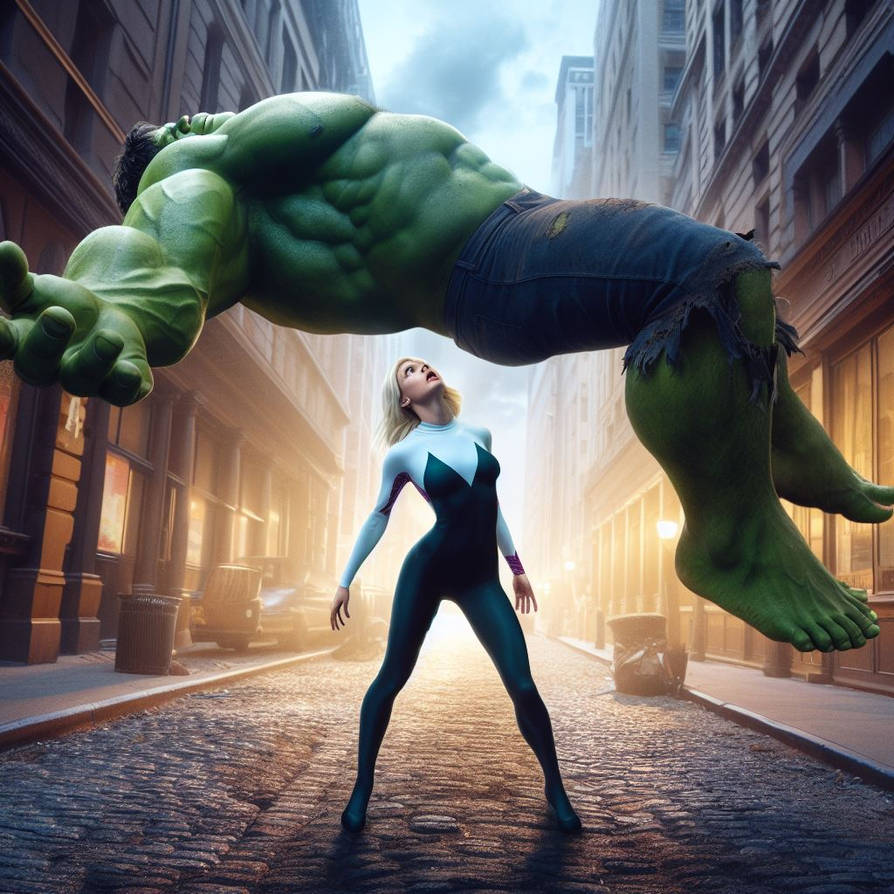 Gwen Stacy Lifts And Throws Hulk Into The Air By Wanderer326 On Deviantart