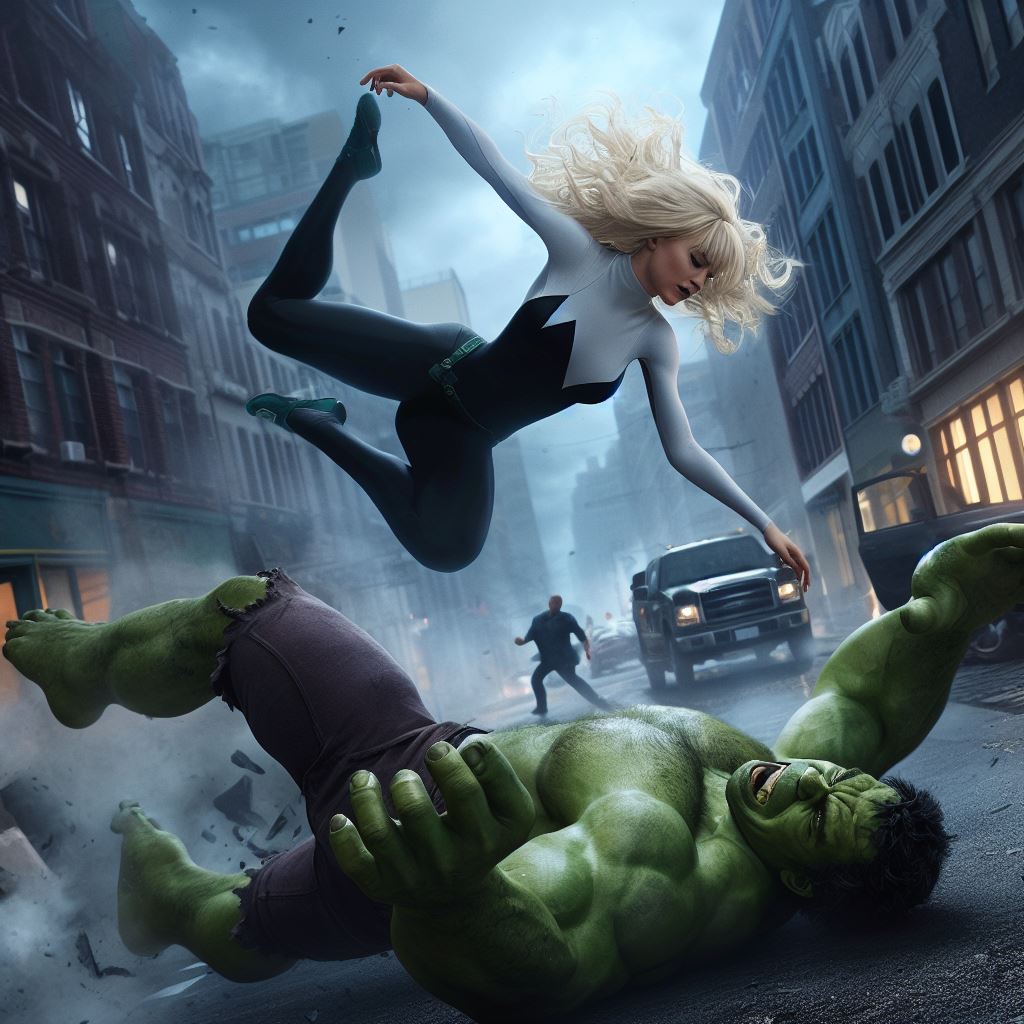 Gwen Stacy Humiliates Hulk By Wanderer326 On Deviantart