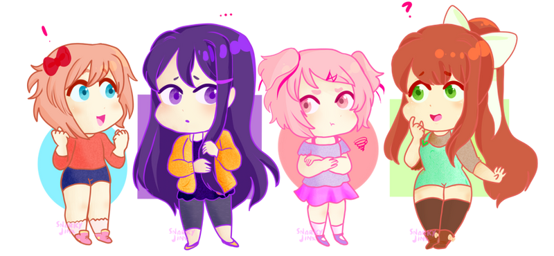 Doki Doki Chibis By Snarkyjinx On Deviantart