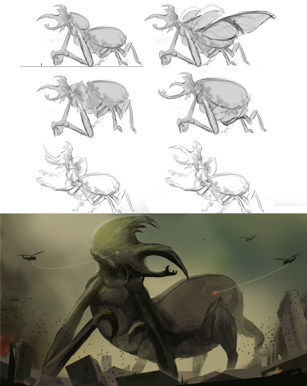 Beetle Kaiju Concept By Fugitivoart On Deviantart