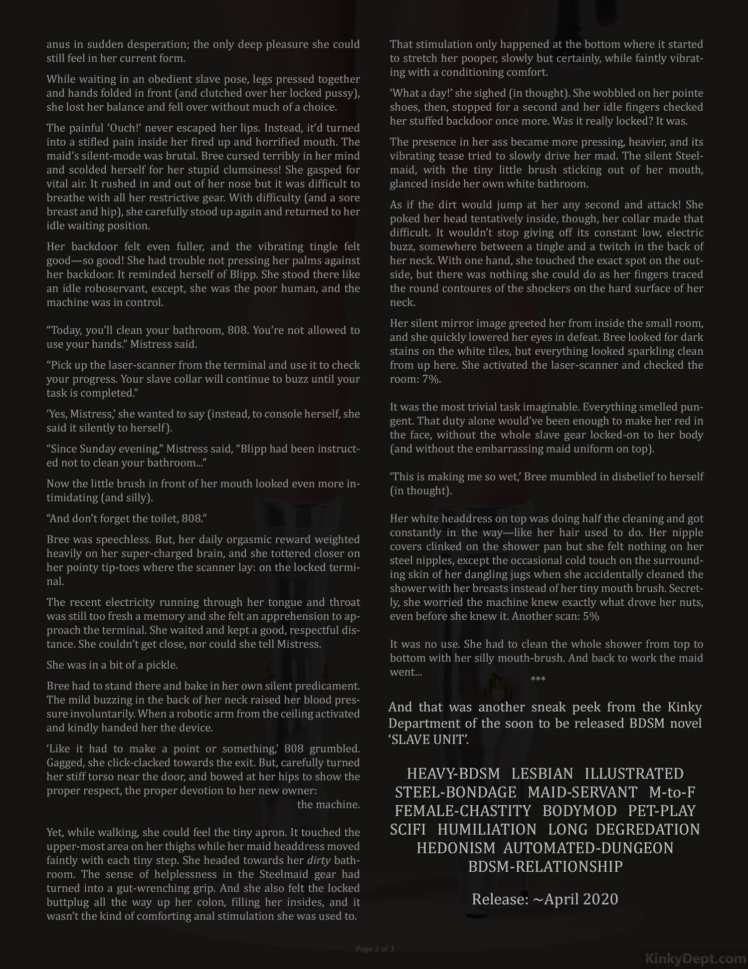 Slave Unit Story Preview 3 By Kinkydept On Deviantart
