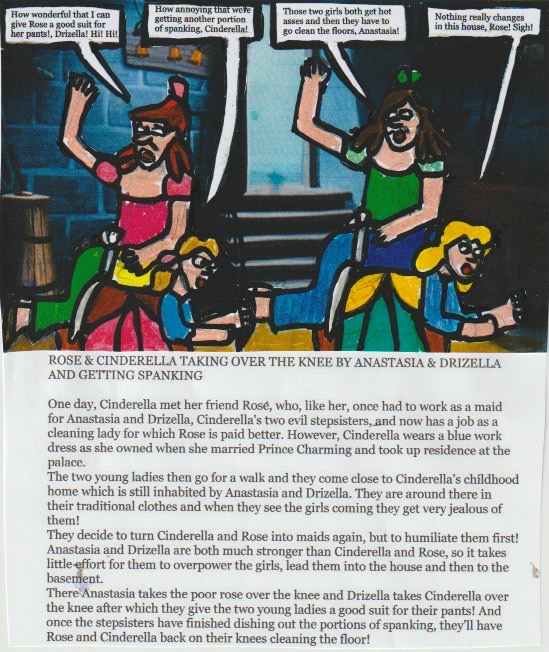Rose And Cinderella Spanking By Stepsisters By Julesvismale On Deviantart