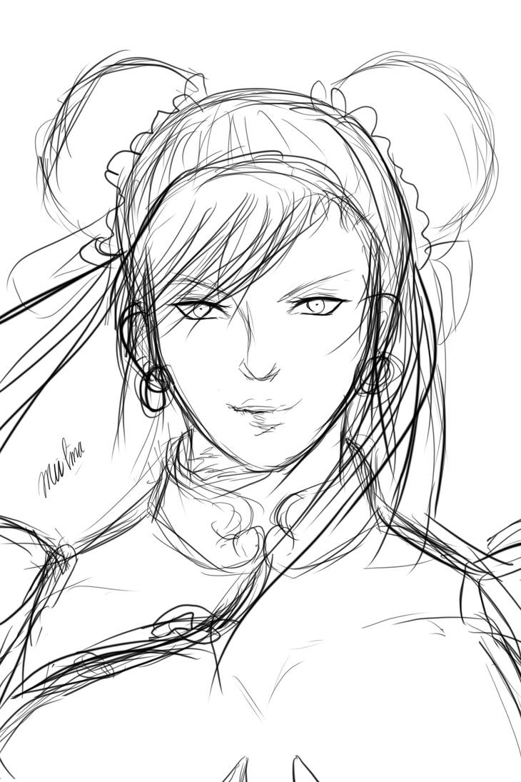 Chun Li Sketch By Twinklybun On Deviantart